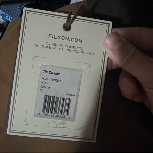 Filson | Jackets & Coats | Filson Tin Cloth Cruiser Dark Tan Jacket ...